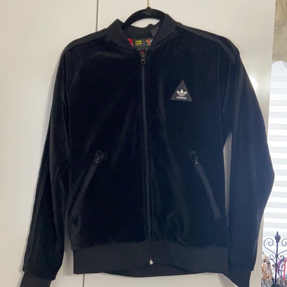adidas | Jackets & Coats | Adidas Velour Tracksuit Jacket Zip Up | Poshmark